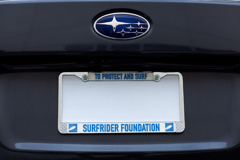 To Protect and Surf Chrome License Plate Frame – The Surfrider Foundation