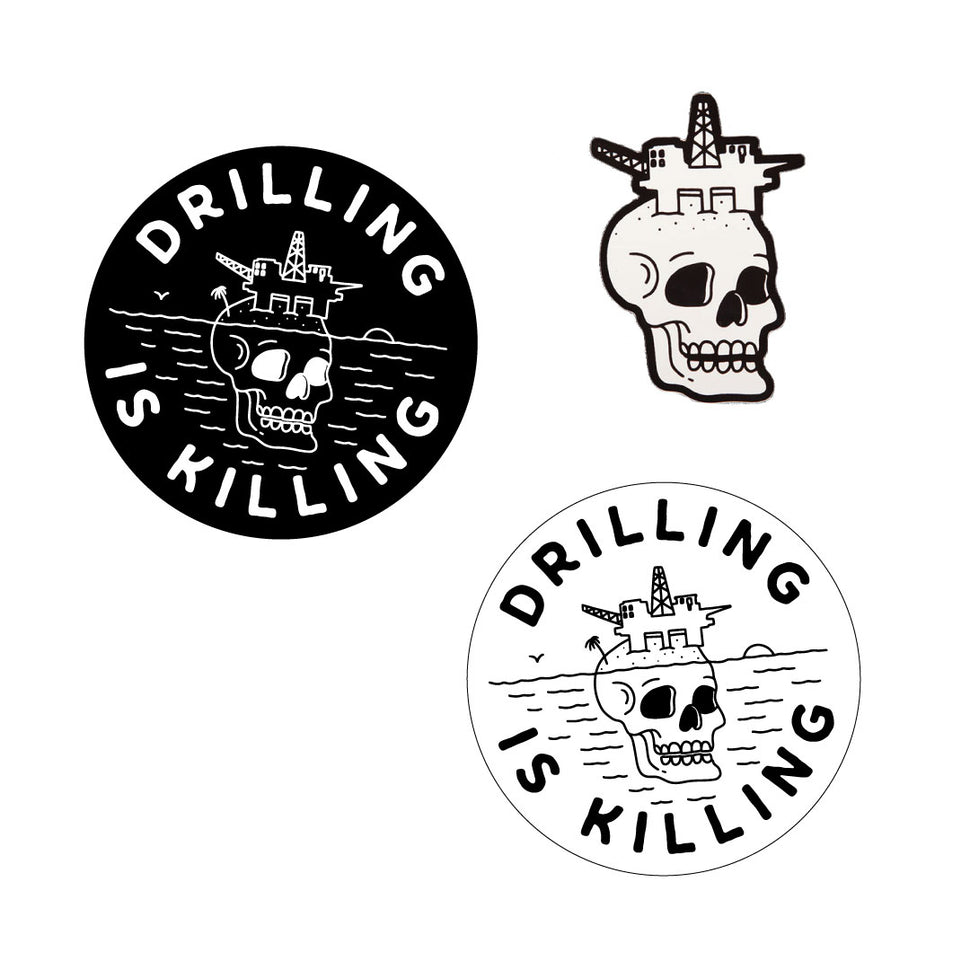 #DrillingIsKilling Sticker Pack – The Surfrider Foundation