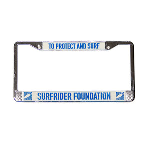 To Protect and Surf Chrome License Plate Frame – The Surfrider Foundation